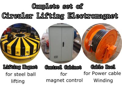 China Complete set of 700 mm-dia Circular Lifting Electromagnet for Steel Ball for sale