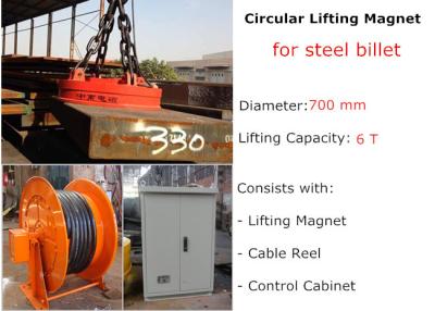 China 6 tons Lifting Capacity Magnet for Steel Billet, Lifting Electromagnet MW03-70L/1 for sale