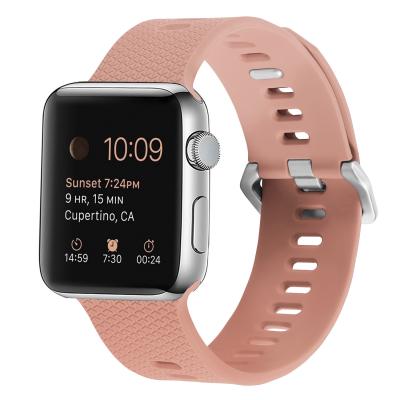 Cina 38 40 42mm New Design Customize Silicone Watch Bands For Apple Watch in vendita