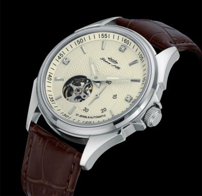 Cina Cuoio inferiore meccanico di lusso impermeabile di caso di acciaio inossidabile dell'orologio di Tourbillon in vendita