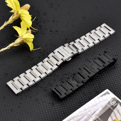 Cina Oro inossidabile 22mm di lusso Rose Gold Black Silver del cinturino di orologio in vendita