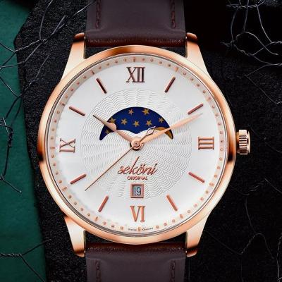 Cina Orologi da polso meccanici automatici in pelle personalizzati per uomini d'affari in vendita