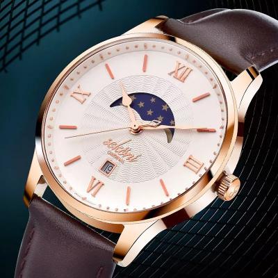 Cina Orologi da polso meccanici automatici in pelle personalizzati per uomini d'affari in vendita
