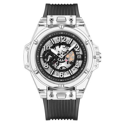 Cina Amanti del silicone trasparente impermeabile dell'orologio di cristallo di quarzo giapponese di modo in vendita