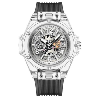 Cina Amanti del silicone trasparente impermeabile dell'orologio di cristallo di quarzo giapponese di modo in vendita