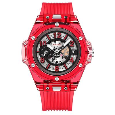 Cina Amanti del silicone trasparente impermeabile dell'orologio di cristallo di quarzo giapponese di modo in vendita