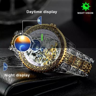 Cina Orologio automatico della lega per gli uomini 30m di scheletro meccanici impermeabili in vendita