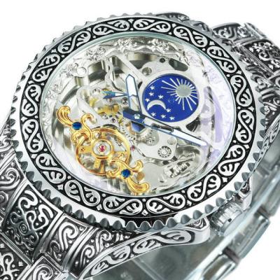 Cina Orologio automatico della lega per gli uomini 30m di scheletro meccanici impermeabili in vendita