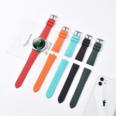 China Custom Elastic Smartwatch Band Bracelets 18mm 20mm 22mm Strap FKM Rubber Watchband Applicable Watch Smartwatch for Elastic for sale