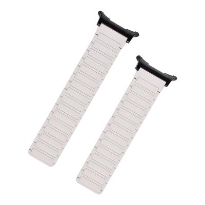 China Band Position Fashion Two Tone Magnetic Silicone Watch Strap for Samsung Galaxy Watch Ultra 5 6 7 for sale