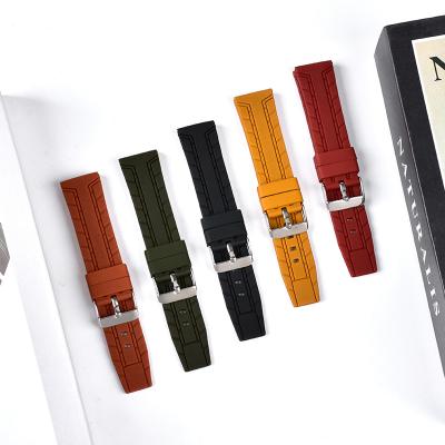 China 18mm 20mm 22mm Rubber Watch Band Strap Quick Release DHL Fedex UPS Shipping Quick and Easy Installation for sale