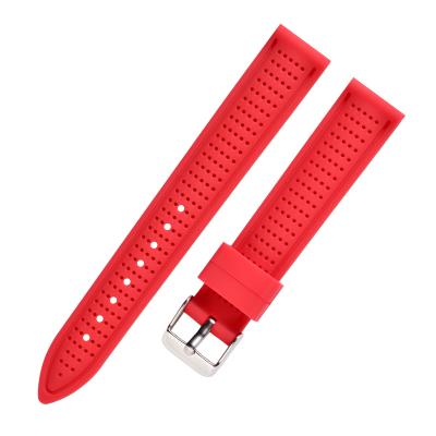 China SHX-383 Perforated Silicone Watch Strap · OEM/ODM | Logo Customizable for sale