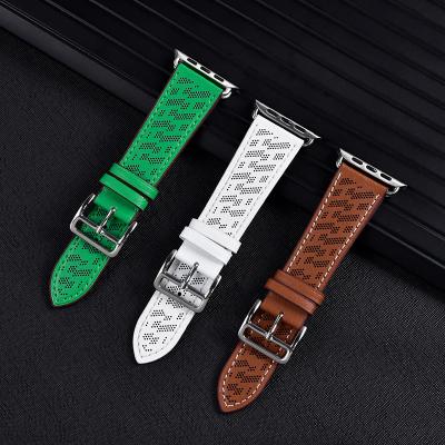 China Irregular Polka Dot Genuine Leather Strap · 38~49mm | OEM for sale