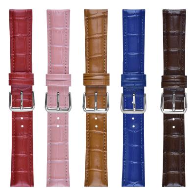 China 304/316 Stainless Steel Buckle Genuine Leather Strap for sale