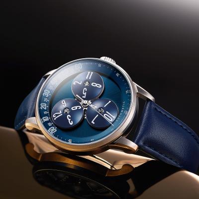 China Executive Elegance | 316L Steel & Genuine Leather Mechanical Watch for sale