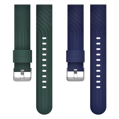 China Wavy Pattern Silicone Watch Bands · 18mm/20mm/22mm  - OEM/ODM Wholesaler SHX for sale