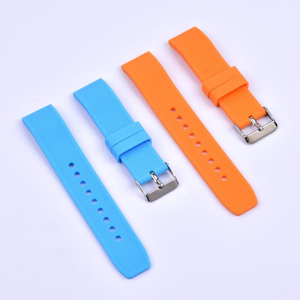 Quality Ribbed Silicone Watch Strap - 316L Stainless Steel Buckle Quick Release Adjustable Design B2B Wholesale Factory OEM Custom Logo for sale
