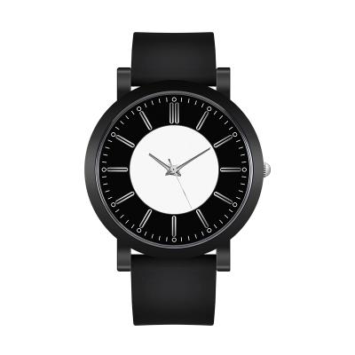 China Simple Black Waterproof Men's Quartz Watch for sale