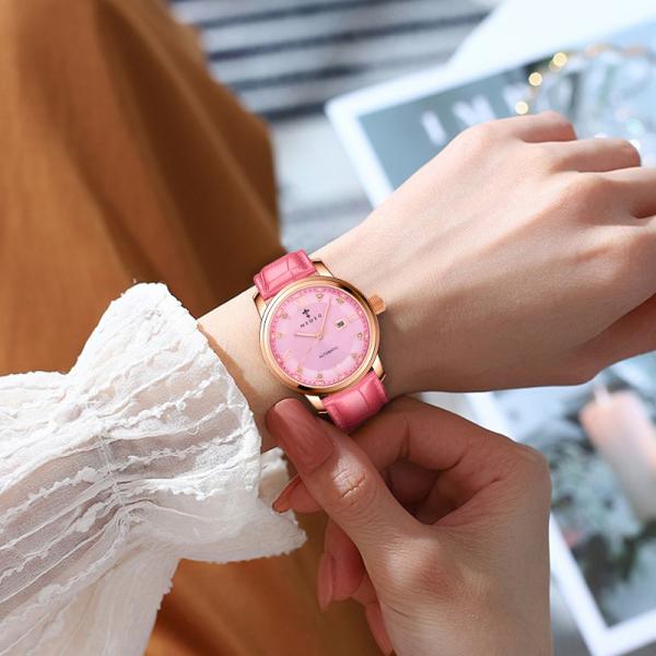 Quality Women's Waterproof Automatic Mechanical Watch – Multiple Strap Colors Available for sale