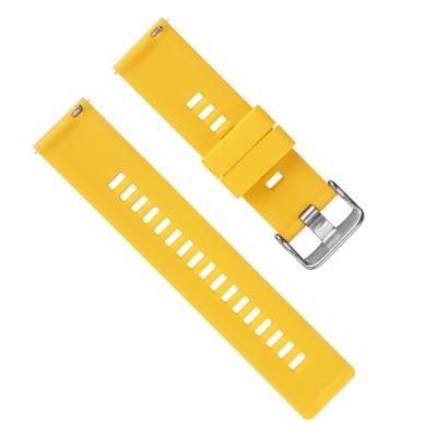 China 22mm Yellow Silicone Watch Strap · Customizable Logo | OEM/ODM - From $1.50 each for sale