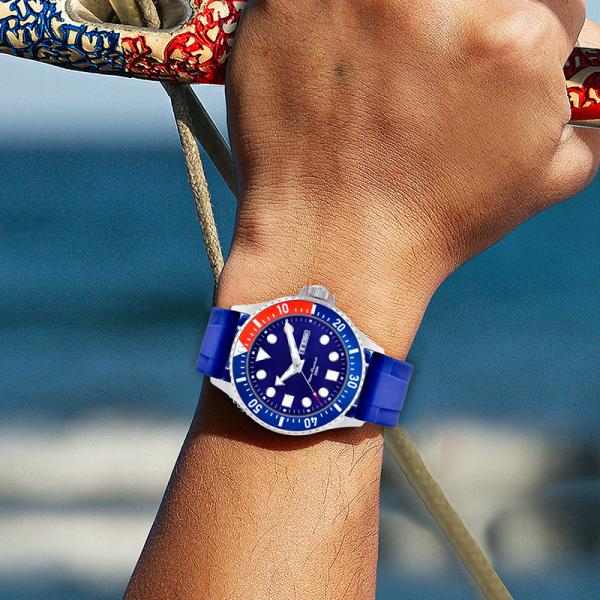 Quality Sapphire Glass Marine Quartz Watch - Durable Navy Sport Timepiece for sale