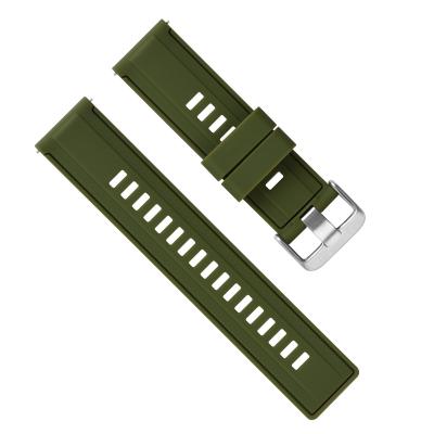 China Luxussilikonkautschuk-Uhrenarmband des ersatz-22mm versieht ROHS-Zertifikat mit einem Band zu verkaufen