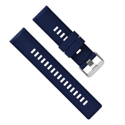 China Luxussilikonkautschuk-Uhrenarmband des ersatz-22mm versieht ROHS-Zertifikat mit einem Band zu verkaufen
