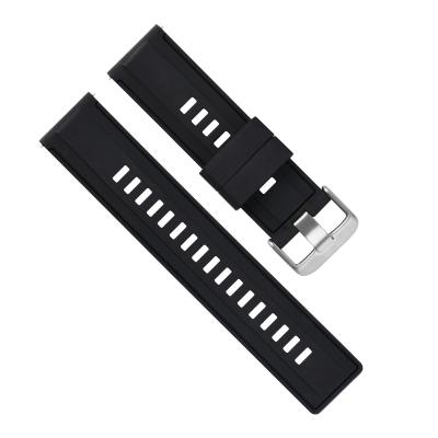 China Luxussilikonkautschuk-Uhrenarmband des ersatz-22mm versieht ROHS-Zertifikat mit einem Band zu verkaufen