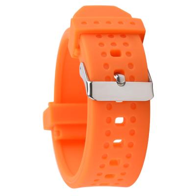 China correia de relógio alaranjada do silicone de 20mm, correia de relógio confortável unisex à venda