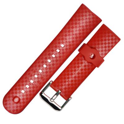 Cina Cinturino di colore di polsino della gomma di silicone di stile della scacchiera multi 24mm in vendita