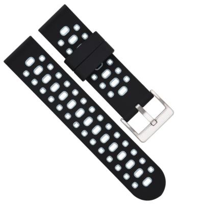 China Dubbele Kleuren 22mm de Band Koele Stijl van het Natuurrubberhorloge met Hardware Te koop