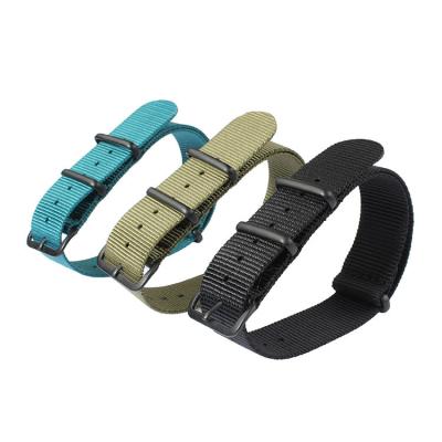 中国 24mmのハードウェアのめっきを用いるナイロン ヴェルクロ時計バンド 販売のため