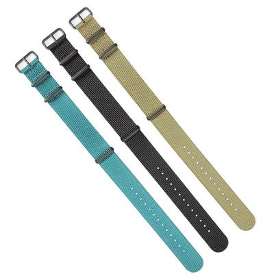 中国 24mmのハードウェアのめっきを用いるナイロン ヴェルクロ時計バンド 販売のため