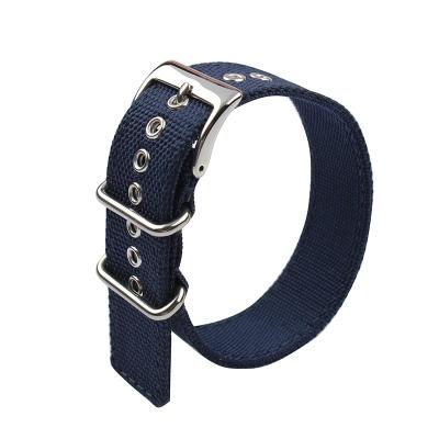 Cina Cinturino di orologio di nylon della tessitura di ROHS 22mm con il foro del metallo in vendita