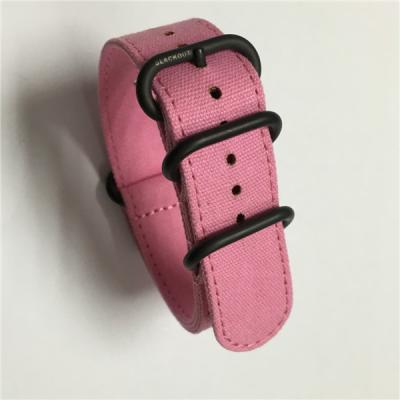 中国 キャンバス24mmのコーティング ハードウェアが付いているスマートな腕時計の取り替えバンド 販売のため