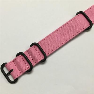 中国 キャンバス24mmのコーティング ハードウェアが付いているスマートな腕時計の取り替えバンド 販売のため