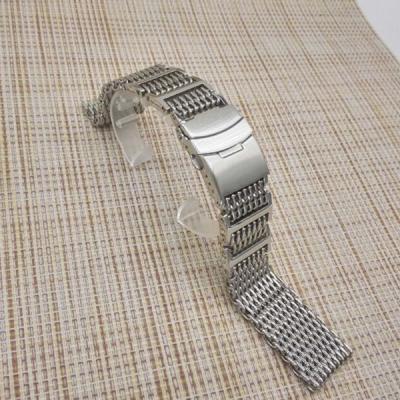 Cina Cinturino di acciaio inossidabile del fermaglio della farfalla, cinturino di orologio del metallo di 24mm in vendita