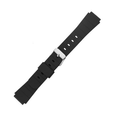 Cina il cinturino di 16mm TPU, il cinturino di orologio di gomma nero spesso degli uomini ROHS è passato in vendita