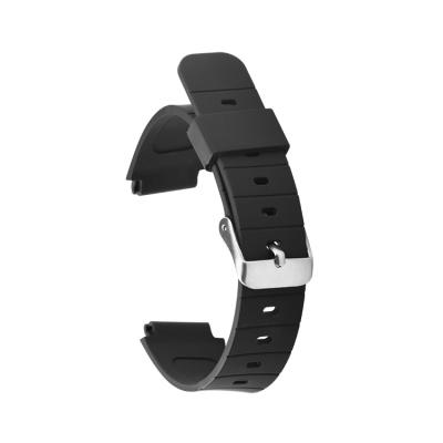 Cina il cinturino di 16mm TPU, il cinturino di orologio di gomma nero spesso degli uomini ROHS è passato in vendita