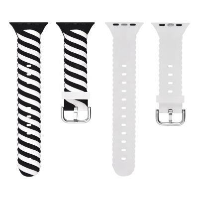 China De douane drukte 38/40mm 42/44mm Apple de Band van het Horlogesilicone Te koop