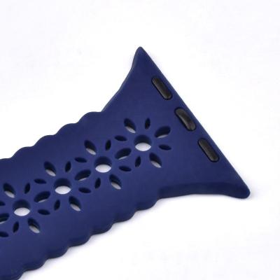 China Faixa de relógio cinzelada 38mm da borracha de silicone 42mm para o relógio 7 de Apple 6 5 4 3 2 1 à venda
