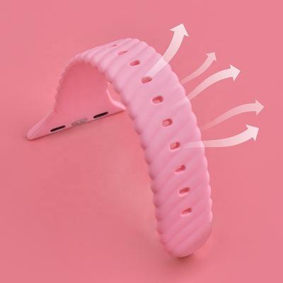 China 38 40 42 44mm de Riemband van het Silicone Rubberhorloge voor Apple-Horloge 7 6 5 4 3 2 1 Te koop
