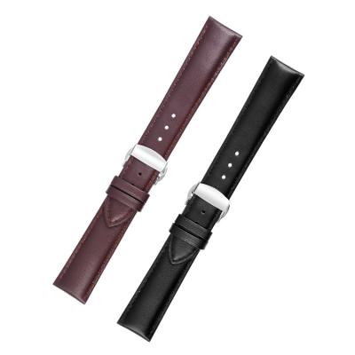 Cina Bande di cuoio del cinturino di orologio della mucca genuina di 2 pezzi 20mm in vendita