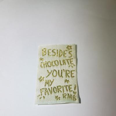 Китай Ярлыки штофа моды сплетенные одеждой вышили Washable для одежды продается