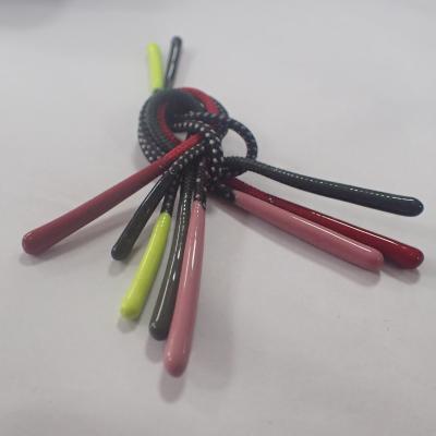 China Red Round Silicone Head Polyester Drawstring Cord Braided 5mm-8mm for sale