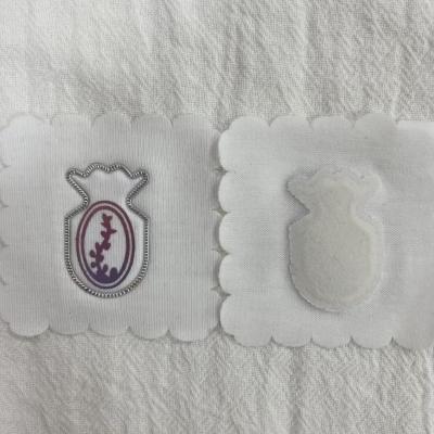 China Factory Custom Hibiscus Skin TPU Logo Engraving Film High Frequency Patches For Garment Use for sale