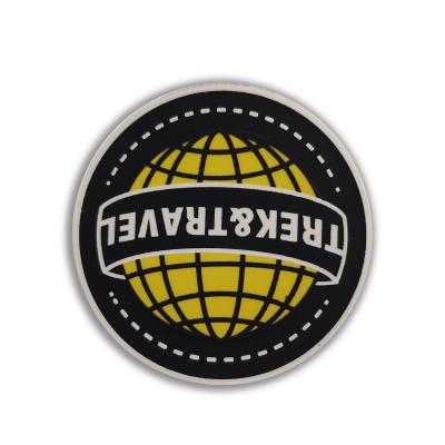 China Garment Customized Silicone Thick Heat Transfer Printing LOGO Patch Board 3D Rubber Label Pvc Badge for sale
