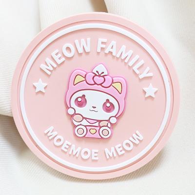 China Custom Logo Silicone Soft Washable 3D Colorful Silicone Badges Customizable Silicone Logo Patch for Clothing for sale