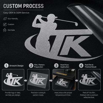 China Custom Reflective Silver Heat Transfer Labels Offering Flexible and Waterproof Marking Options Ideal for Apparel and Industrial Garments for sale