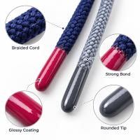 China Customized Diameter Silicone Dipped Tips OEKO Certified Draw String Cord for Garments and Shoes for sale